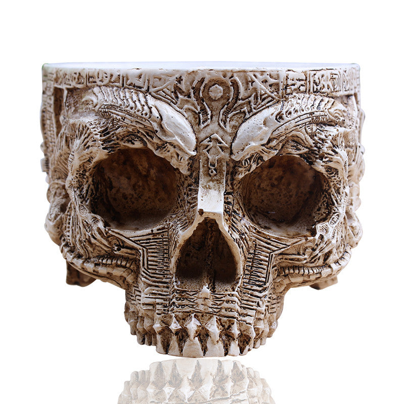 Antique Human Skull Planter – Skull Quest